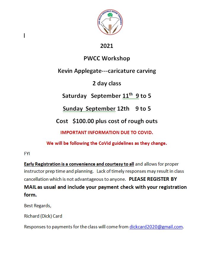 kevin applegate New | PIEDMONT WOOD CARVERS CLUB